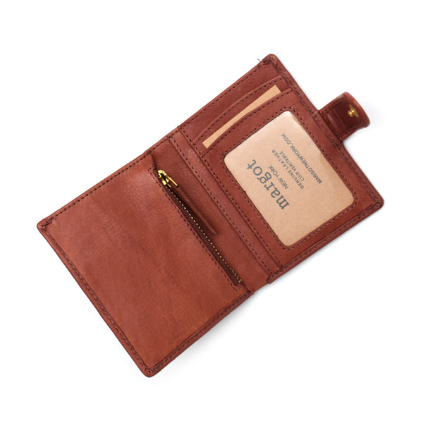 Lizzie SM Bifold Wallet in Brandy – Margot New York